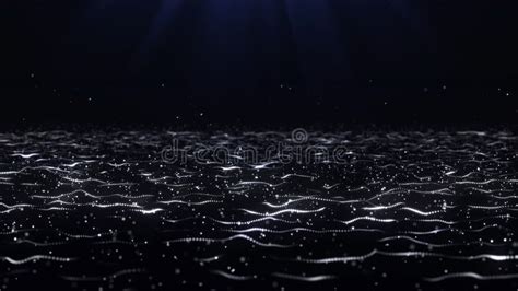 Futuristic Particle Wave Abstract Technology Background Big Data Visualization Stock Vector