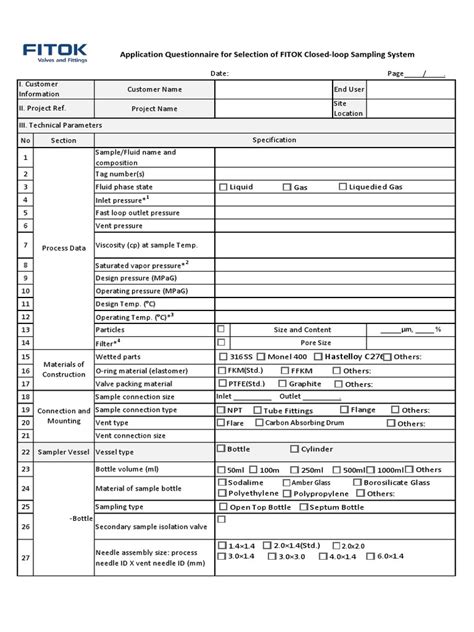 Application For Selection Of A Closed Loop Sampling System Based On