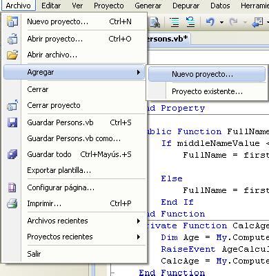 Programación orientada a objetos en Visual Basic NET