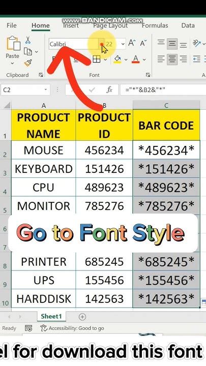 How To Generate Bar Code In Excel Bar Code In Excel Shortcuts Tricks