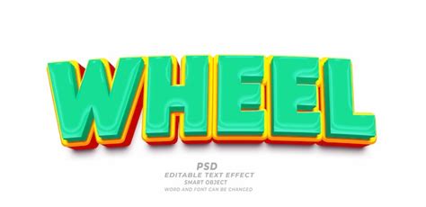Premium Psd Wheel 3d Editable Text Effect Photoshop Psd Template