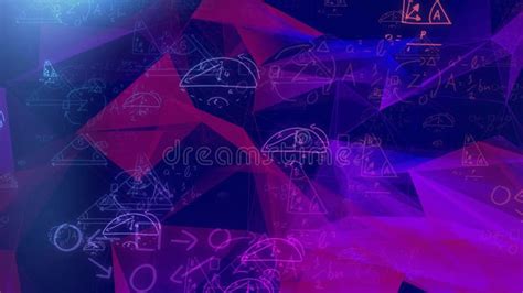 Mathematical Equations Floating Against Plexus Networks Stock Video