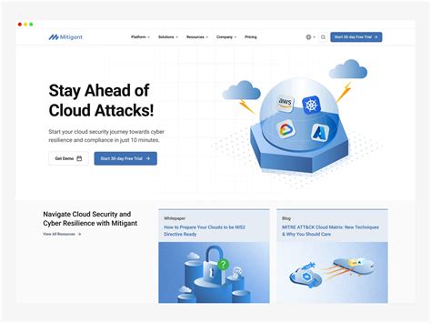 Mitigant New Cloud Security Website By Nas On Dribbble