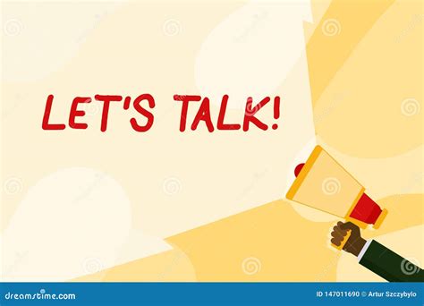 Text Sign Showing Let S Talk Conceptual Photo They Are Suggesting