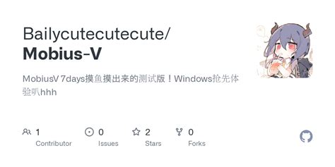 Github Bailycutecutecutemobius V Mobiusv 7days摸鱼摸出来的测试版！windows抢先体验叭hhh