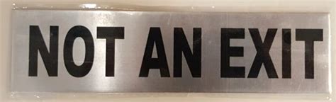 Nyc Dob Not An Exit Sign Aluminum Dob Nyc Sign Size 2 X7 75 Hpd