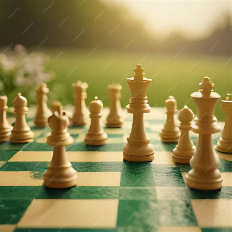 A Close Up Of A Chess Board With Chess Pieces On It Premium Ai