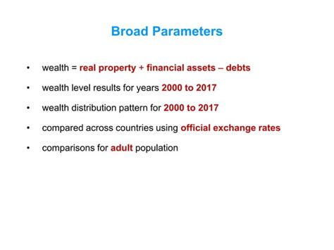 The Distribution Of Household Wealth Within Countries Regions And The