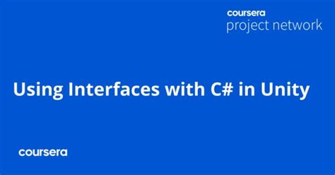 Using Interfaces With C In Unity Coursya