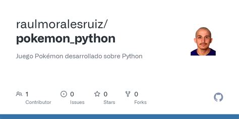 Github Raulmoralesruizpokemonpython Juego Pokémon Desarrollado