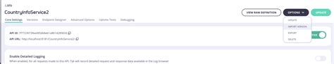 Managing Classic API Definition