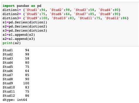 Python Pandas Blog 5 Python Series From Dictionary Attributes And Methods Of Series