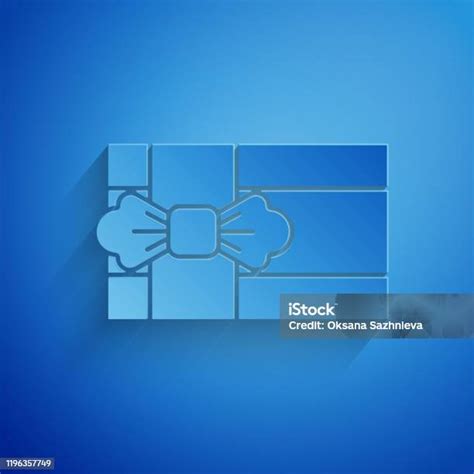 파란색 배경에 격리 된 종이 잘라 선물 상자 아이콘입니다 종이 아트 스타일입니다 벡터 일러스트레이션 기념일에 대한 스톡 벡터 아트 및 기타 이미지 Istock