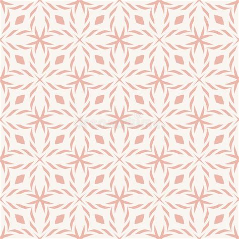 Vector Geometric Seamless Pattern Pink And White Floral Ornament Texture Stock Vector