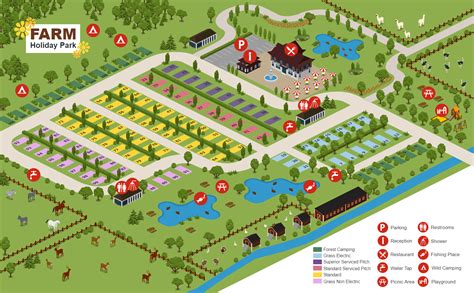 Farm Holiday Park Icograms Template
