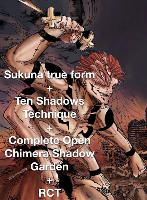 Sukuna With Ten Shadow Technique As His Original Technique Instead Of