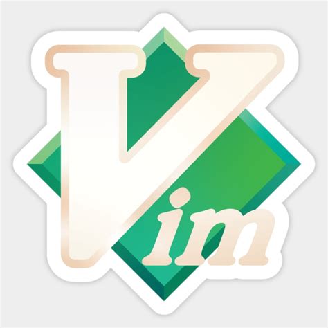 Vim Logo Redesign Vim Sticker Teepublic Vim Logo Redesign Vim Sticker Teepublic