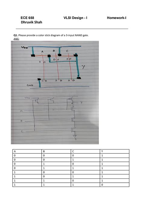 Vlsi Hw1 Dhruvik Homework 1 Ece 658 Vlsi Design I Homework I