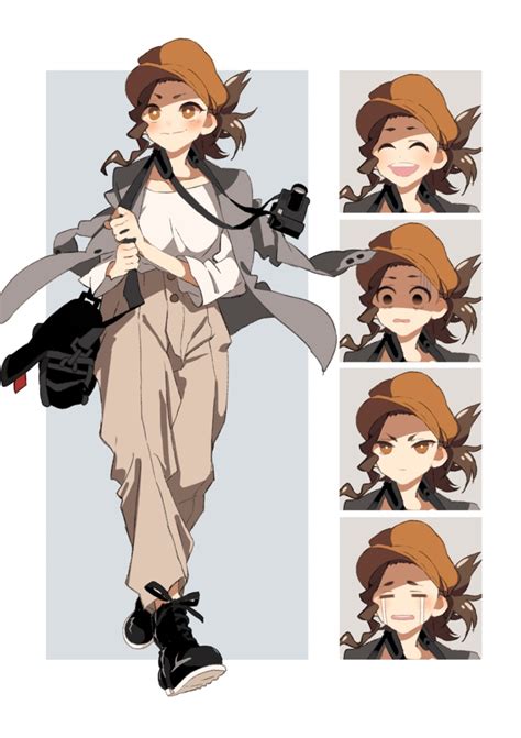 Trpg用キャラ立ち絵 表情差分 女ジャーナリスト C B° Booth