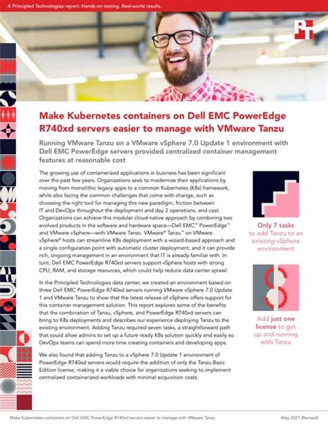 Make Kubernetes Containers On Dell Emc Poweredge R740xd Servers Easier To Manage With Vmware