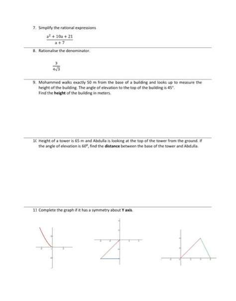 Solved 7 Simplify The Rational Expressions A 7a2 10a 21 8