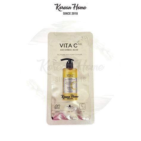 Missha Vita C Ascorbic Acid All In One Pack Foam Cleanser Sample 35ml