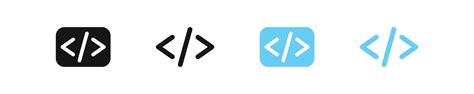 Icône De Code Symbole De Logiciel Signes De Développeur Symboles Frontend Backend Icônes De