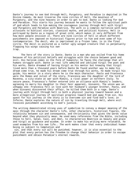 dante s inferno critque paper pdf divine comedy hell