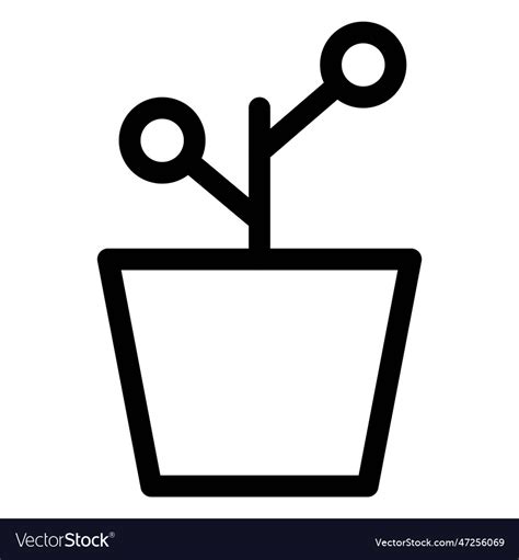 Clay Plot With An Indoor Plant Royalty Free Vector Image
