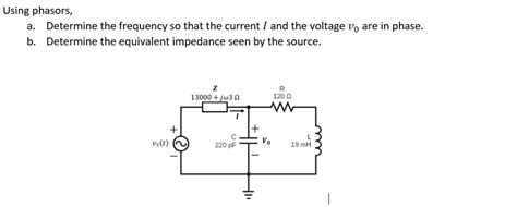 Solved Using Phasors Determine The Current Supplied By The