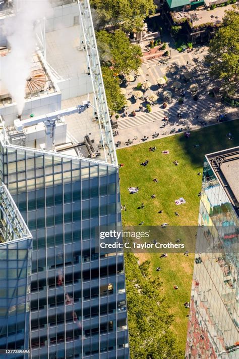 A High Altitude Aerial View Of Bryant Park On September 19 2020 In