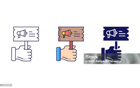 흰색 배경에 격리된 손 보드 조언 라인과 글리프 아이콘 벡터 일러스트레이션 개념에 대한 스톡 벡터 아트 및 기타 이미지 개념 개념과 주제 광고 Istock