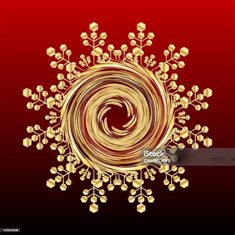 고급 레드 컬러 그라디언트 배경에 황금 소용돌이 반짝이 눈송이 새해 복 많이 받으세요 메리 크리스마스 카드 장식 템플릿 배너 전단지를위한 골드 디자인 요소 포스터 크리스마스