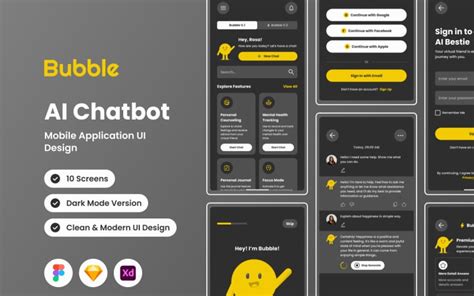 Bubble Ai Chatbot Mobile App 383621 Templatemonster