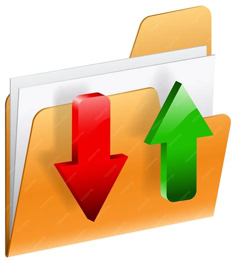 Premium Vector Download And Upload Folder Icon
