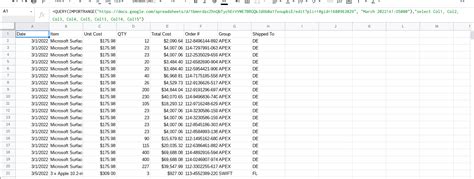 Having Issue Using Importrange With Query To Transfer Specific Data Off One Sheet To Another