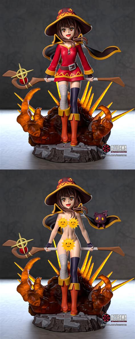Konosuba Megumin 3d Printable Stl Figure Buy 3d Print Model Download