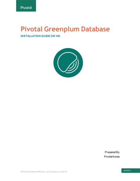 Greenplum Installation Guide 4 Node Vm Pdf