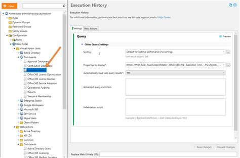 Execution History Dashboard Cayosoft Help Center