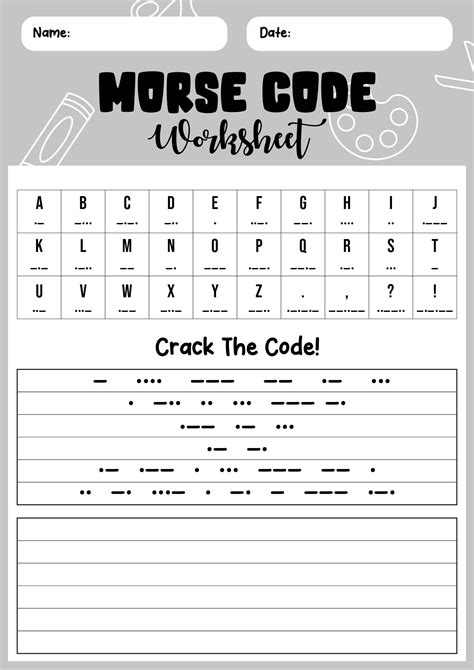 13 Printable Morse Code Worksheet Free Pdf At