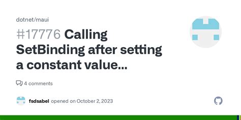 Calling SetBinding After Setting A Constant Value Crashes Issue