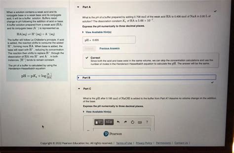 Answered When A Solution Contains A Weak Acid And Its Conjugate Base