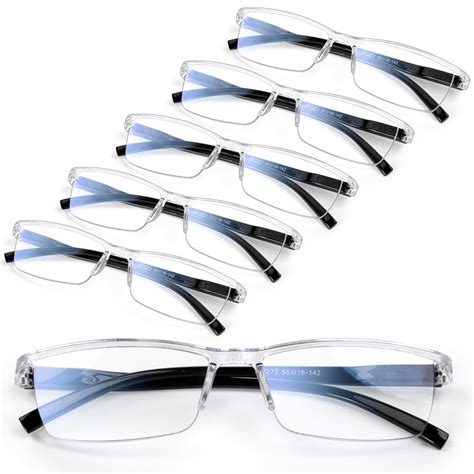 Gaoye 6pcs Reading Glasses Men Unbreakable Blue Light Blocking Computer Readers Women Stay