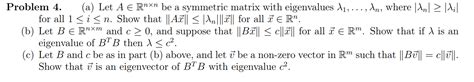 Solved Problem A Let A Rnxn Be A Symmetric Matrix Chegg