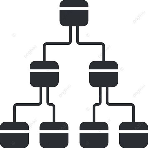 Hierarchical Tree Structure Icon For Process Visualization Hierarchical Tree Sign Vector