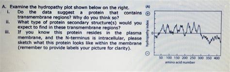Solved Examine The Hydropathy Plot Shown Below On The Right