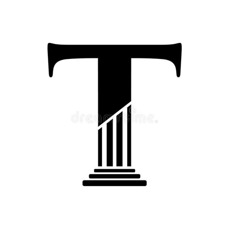 Letter T Pillar Law Logo Stock Vector Illustration Of Creative 309884948