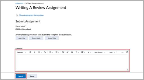 Submit And Manage Assignments Brightspace