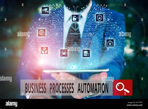 Conceptual Hand Writing Showing Business Processes Automation Concept