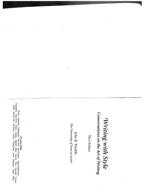 Trimble Writing With Style Ch 1 And 3 Pdf